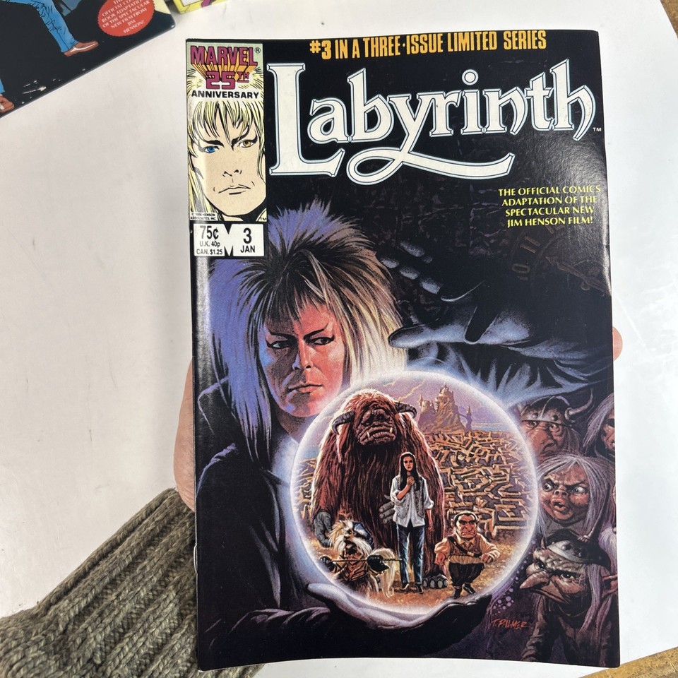 Labyrinth Marvel Comics movie adaptation #1-3 David Bowie High Grade ...