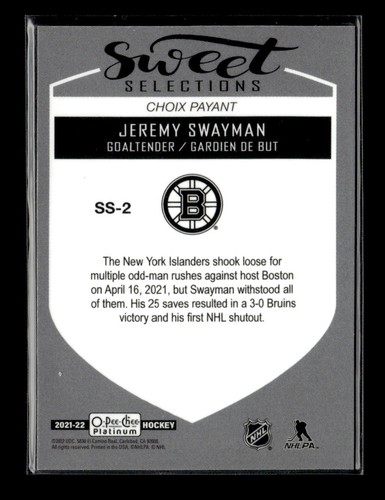 2021-22 O-Pee-Chee Platinum Sweet Selections Calen Addison Wild SS-6 | eBay