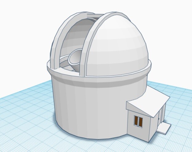 Unique Space Observatory O S HO Z or N Scale Building Scenery White ...