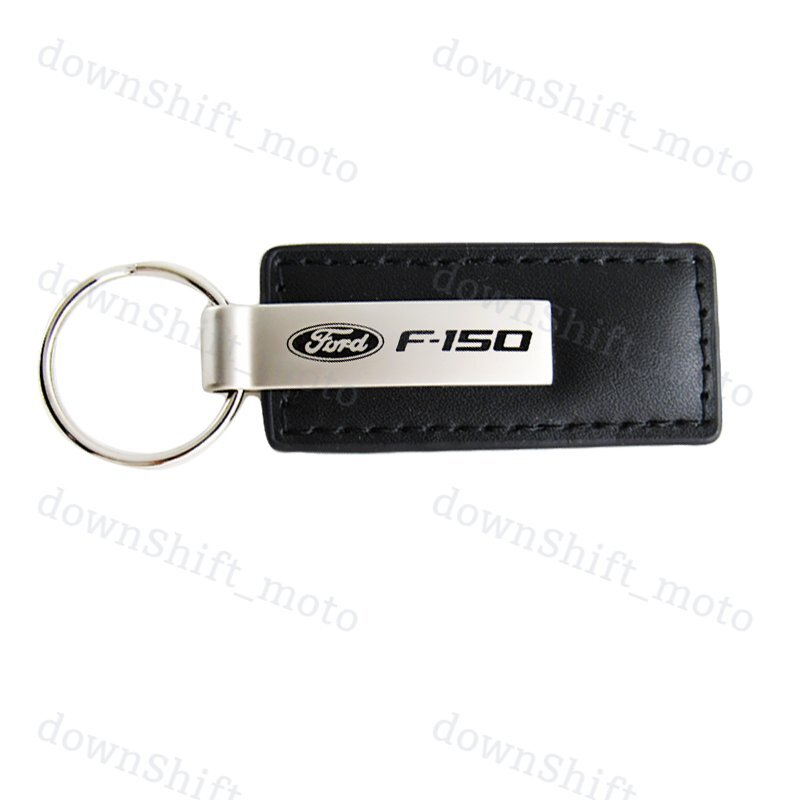 For Ford F-150 F150 Key Ring Black Leather Rectangular Keychain ...