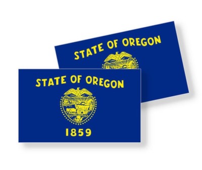 OREGON STATE FLAG STICKERS - Vinyl Decal -Choose Size -Set of 2 ...