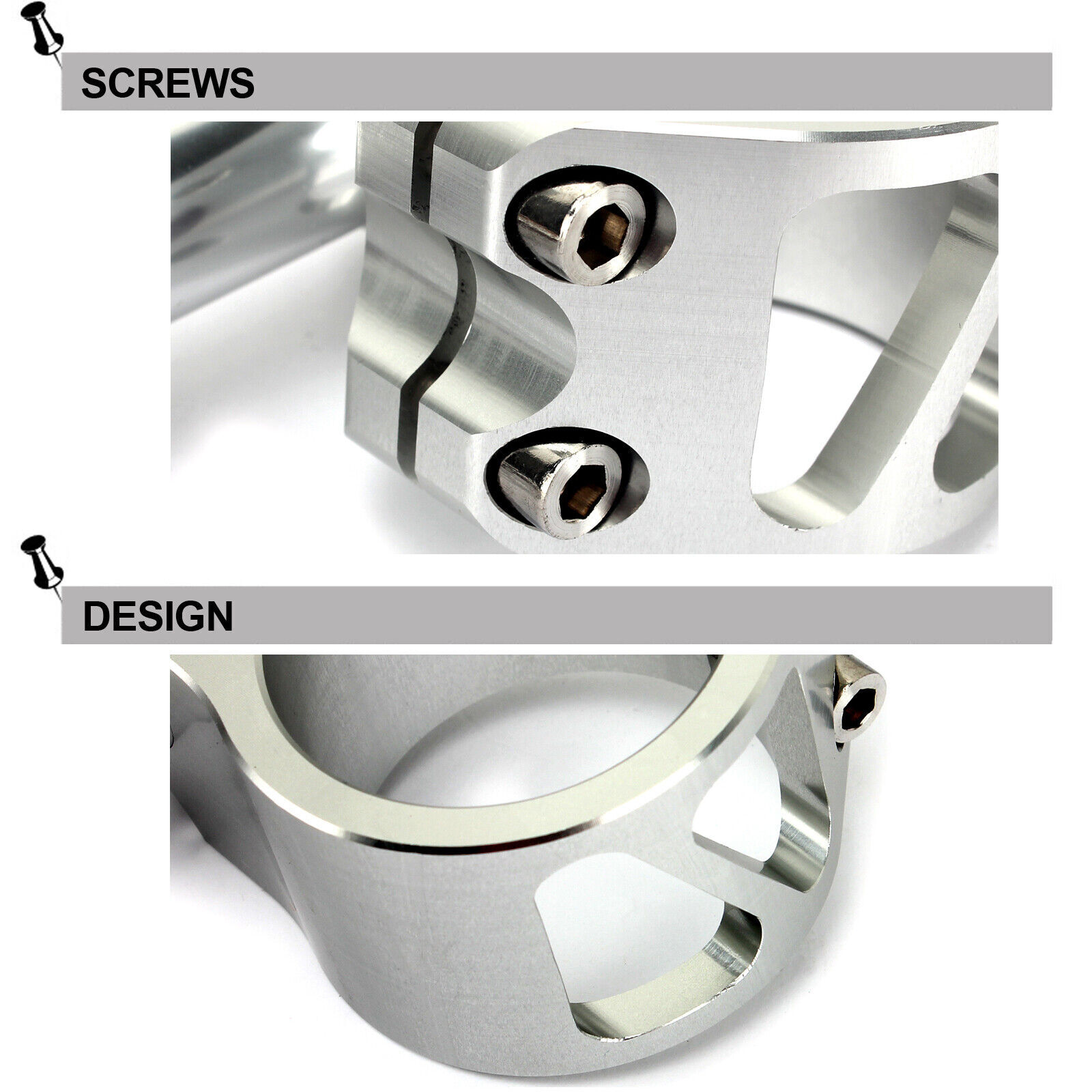 46mm Clip Ons Handle Bars For Kawasaki Ninja ZX6R ZX9R ZX600 ZX900 ...