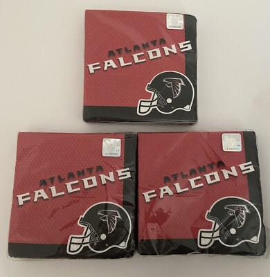 3 Packs NFL Atlanta Falcons Party Tailgate 2 PLY Napkins 36/ Pack Count ...