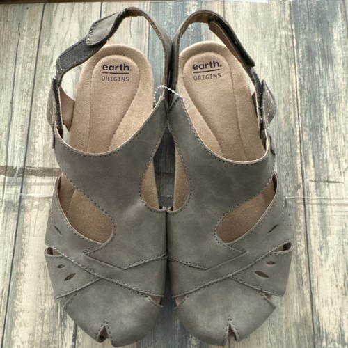 Earth Shoes Birdine Sandals 7.5 W Sage Green Comfort Casual Slip-On ...