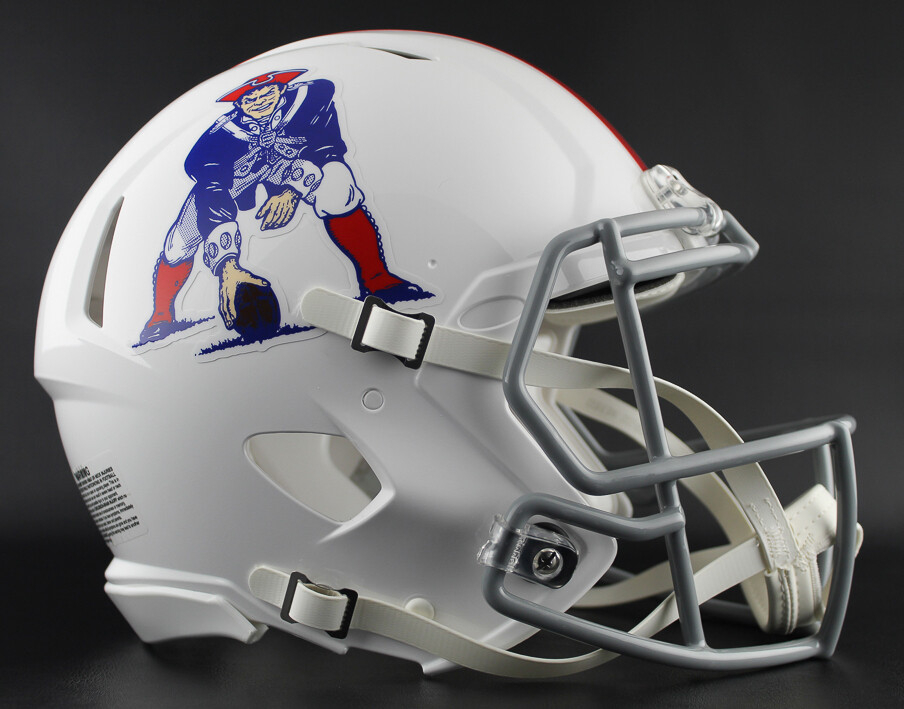 Throwback Patriots Helmet New England HELMET HISTORY