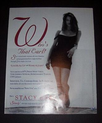 Stacy Earl 1992 Short Print Poster Type Advert, Promo Ad | eBay