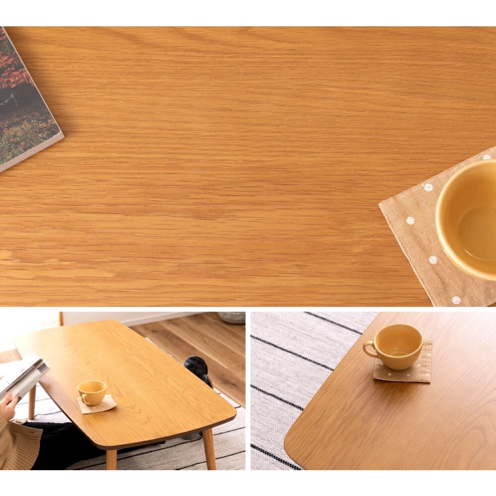 Folding Wood Table Center Easy Storage Oak BLT-229OAK Azumaya F'Kolme ...