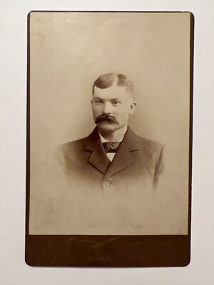 Cabinet Card Photo Handsome Male -Moustache Des Moines Iowa Gay ...