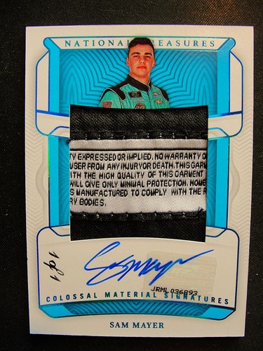 SAM MAYER JR. MOTORSPORTS 1/1 RACE USED ON CARD AUTOGRAPH SIGNATURE ONE ...