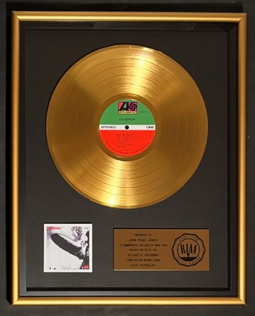 Led Zeppelin (Debut) (Self Titled) LP Gold RIAA Record Award Atlantic ...