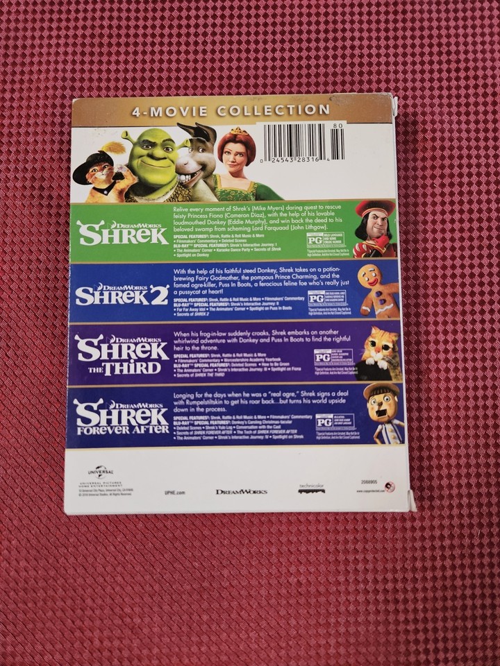 Shrek 4-Movie Collection - DVD - Anniversary Edition - NEAR MINT ...