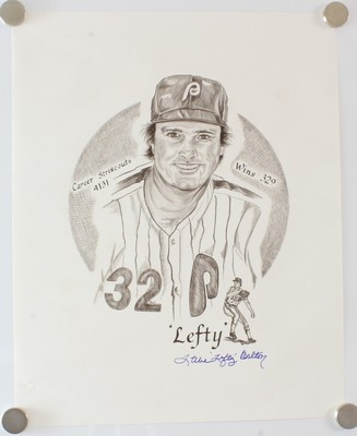 Philadelphia Phillies Steve "Lefty" Carlton Autographed Print ...
