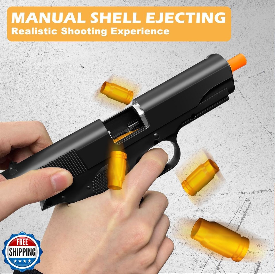 Toy Gun, Shell Ejecting Toy Gun with Soft Bullets, Educational Mo | eBay