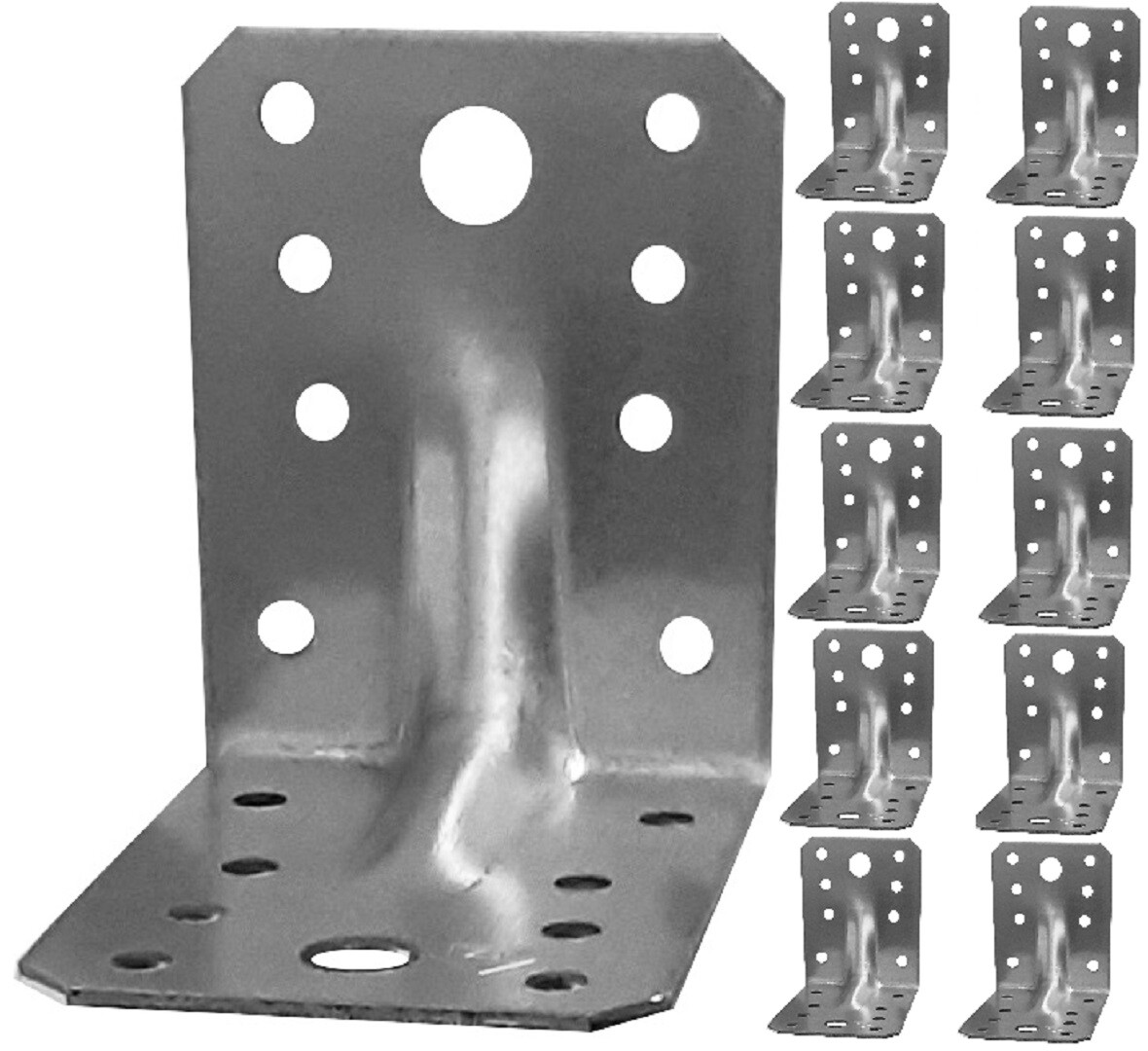 Heavy Duty 2mm Thick Zinc Plated Reinforced Corner Angle Bracket ...