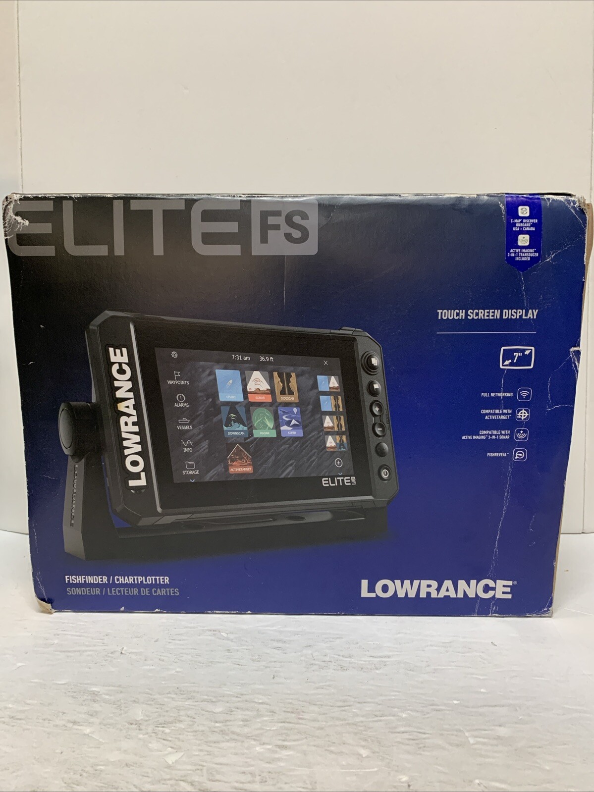 Lowrance Elite FS 7 Combo w/Active Imaging 3-in-1 Transducer 000-15688 ...