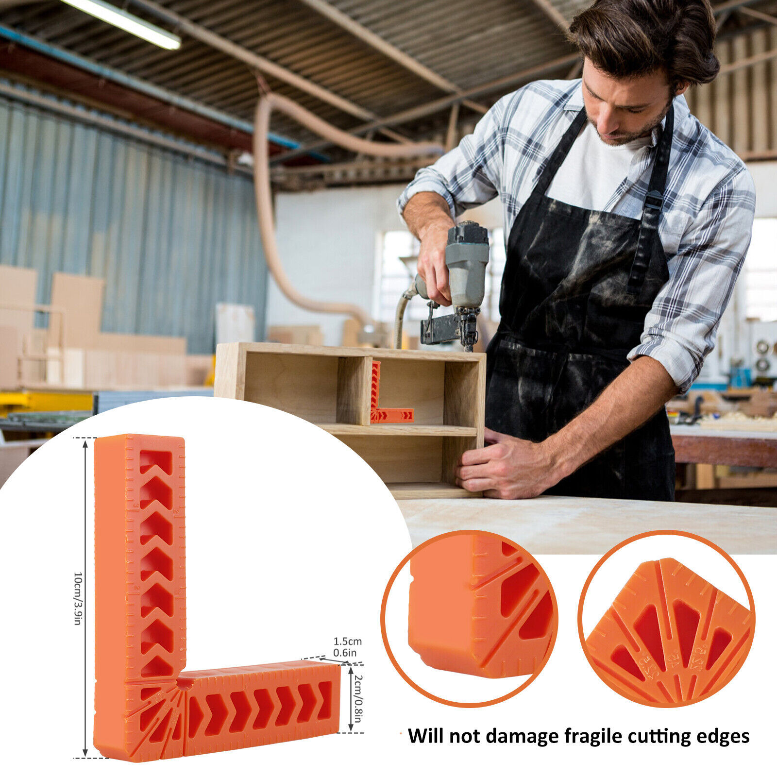 90 Degree Corner Clamping Square Right Angle Clamps Ruler Carpenter ...