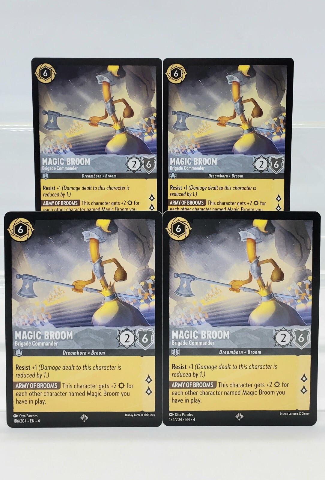 Disney Lorcana Magic Broom - Brigade Commander 186/204 Ursula's 4 Cards ...