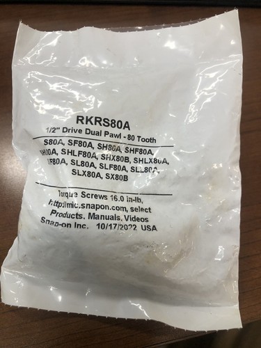 Snap-On ratchet rebuild kit RKRS80A For 80 Tooth 1/2" drive ratchet | eBay