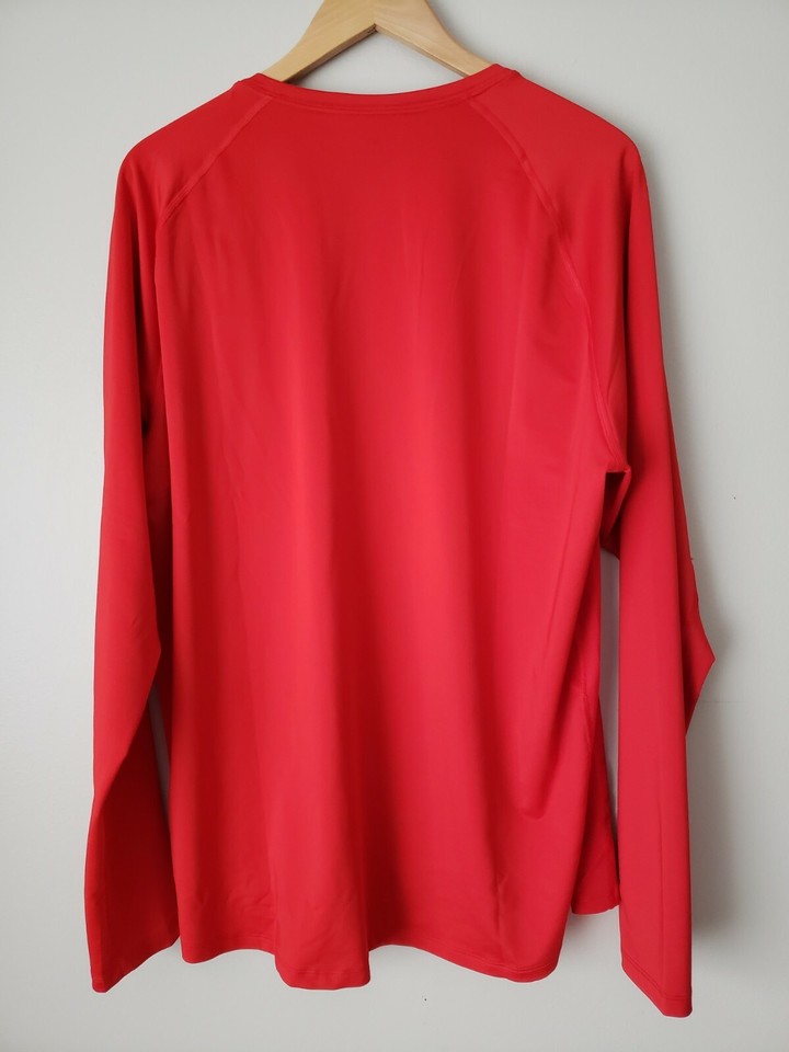 Nike PRO Fitted Size Med Training Shirt Top Men’s Red L/Sleeve CJ0963 ...