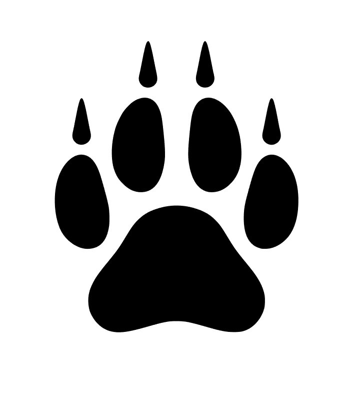 Wolf, paw print, dog, werewolf, vinyl, decal, sticker, free gift, howl ...