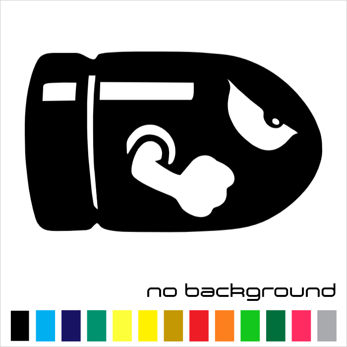 Bullet Bill Sticker Vinyl Decal - Super Mario Bros Nintendo Car Window ...