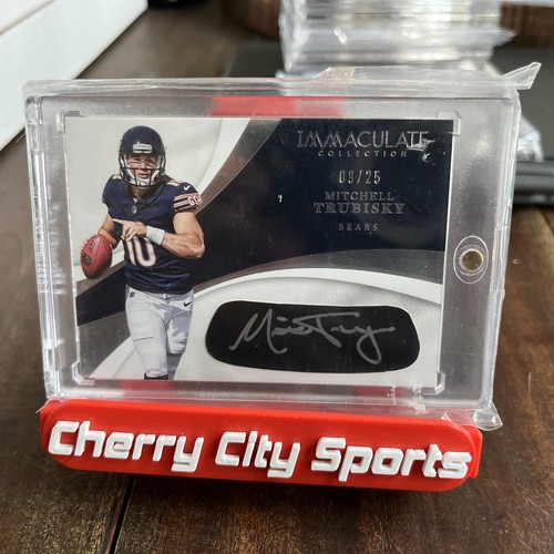 2017 Immaculate MITCHELL TRUBISKY Autograph AUTO Eye Black Rookie #d 9/ ...