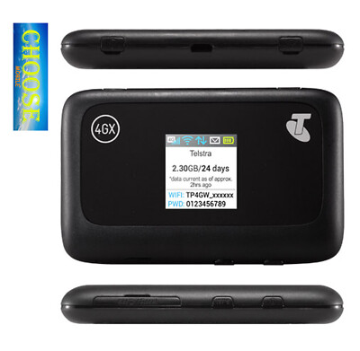 Telstra + Boost Mobile ZTE MF910Y 4G Wifi Plus Modem LCD Dual Antenna ...