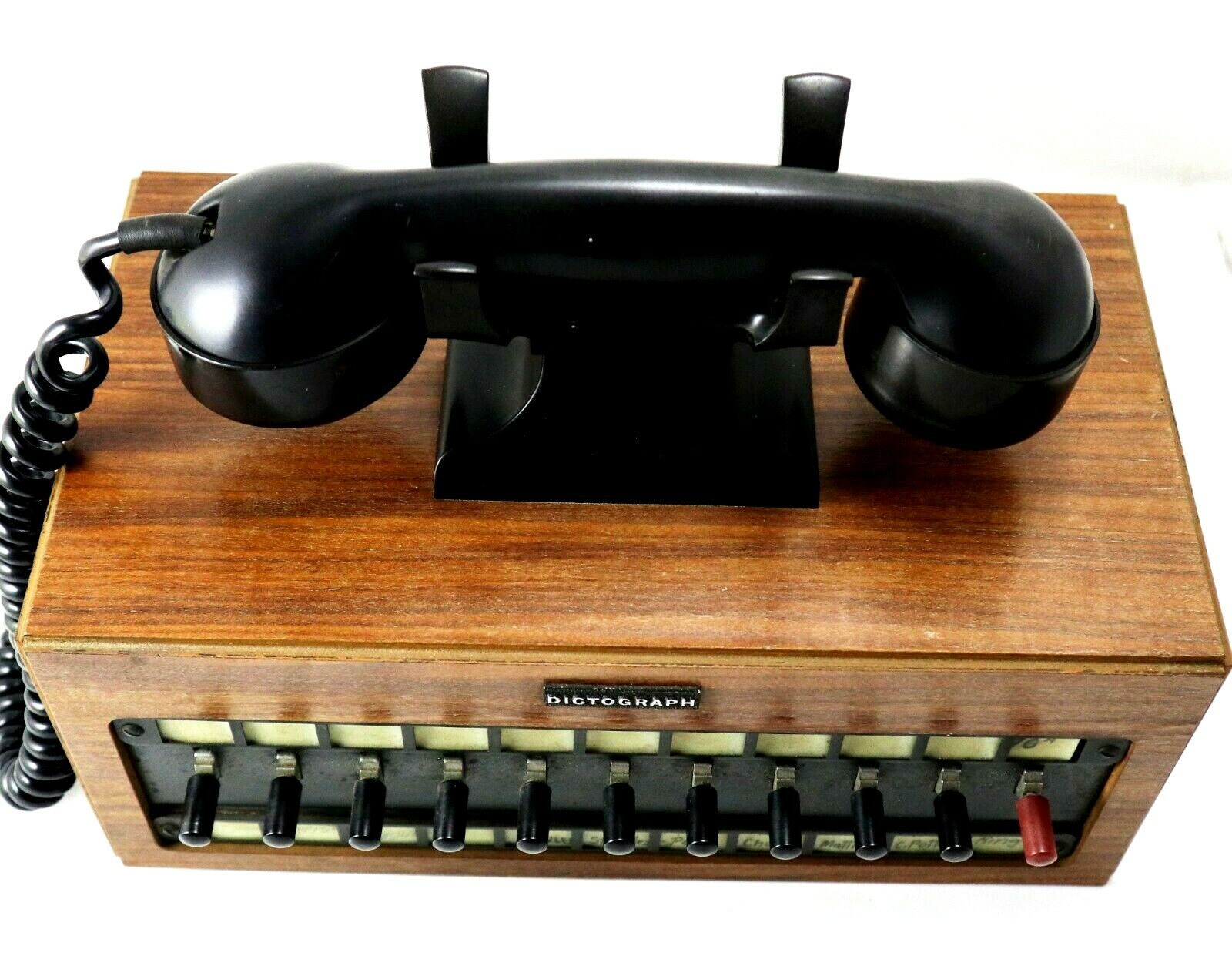 DICTOGRAPH TELEPHONE 11 KEY Console System BAKELITE Fuld Handset made ...