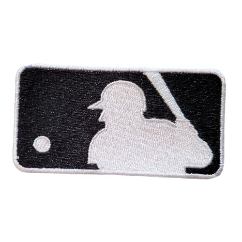 MLB Logo Patch. Black And White. Baseball. Embroidered. Iron On Backing ...