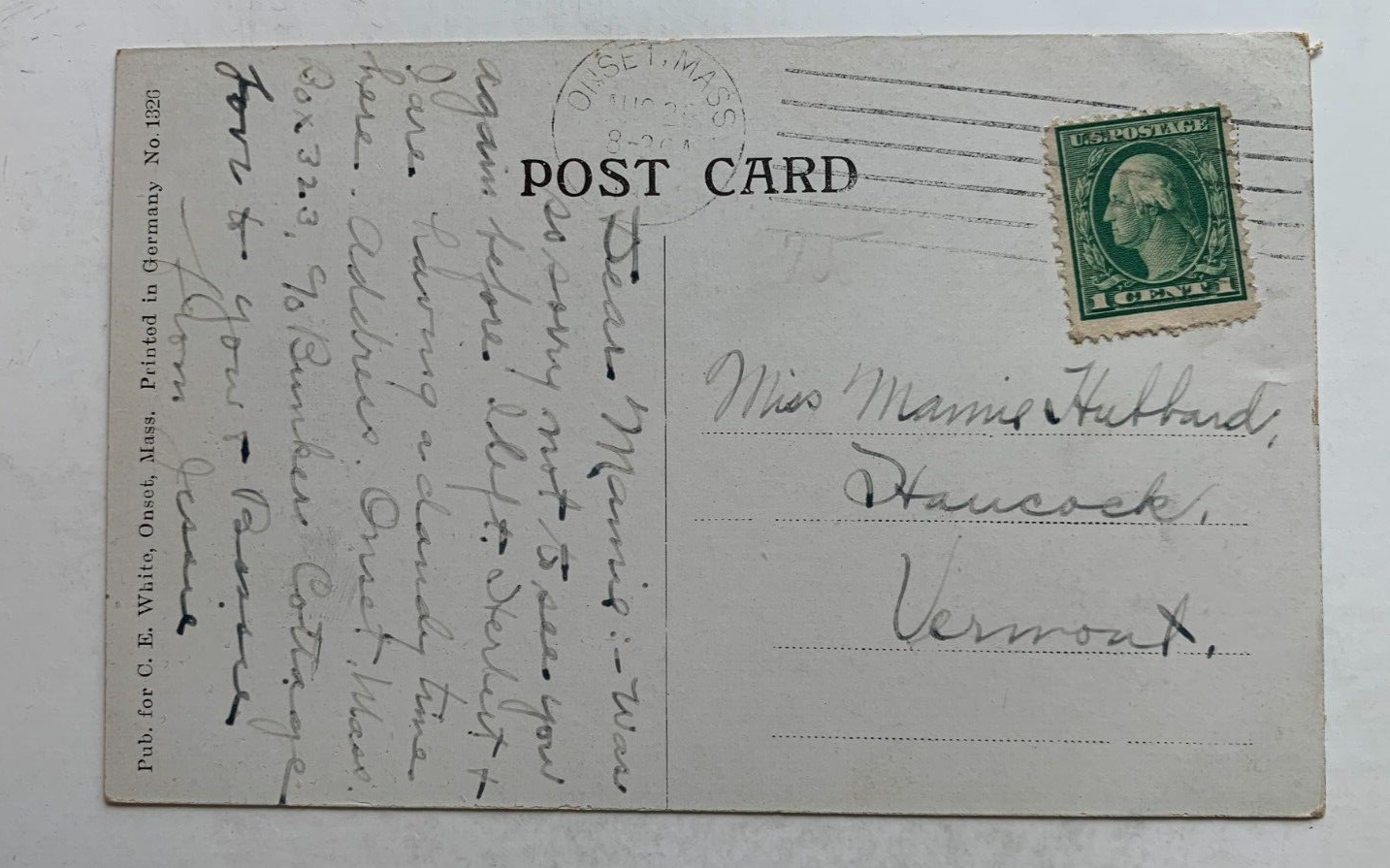 c 1900s MA Postcard Cape Cod Onset Boat Landings Harbor East from Bay ...