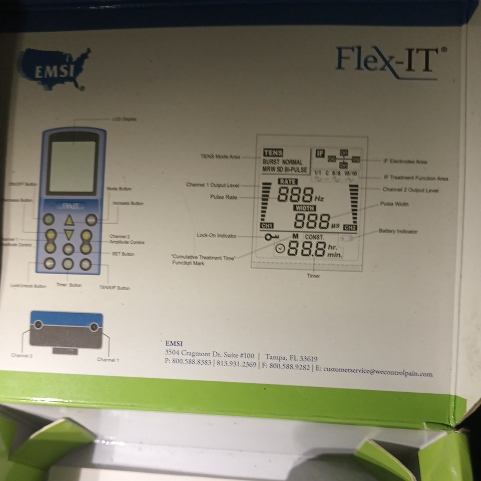 EMSI Flex IT Tens Unit Electrode Stimulate Charger, no pads. | eBay