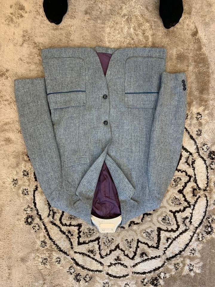 Vintage Harris Tweed pure wool handwoven classic hunting jacket blazer ...
