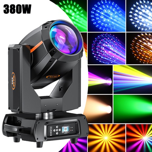 UKING LED 380W RGBW Beam Wash Prism Moving Head Stage Light Rainbow DJ ...