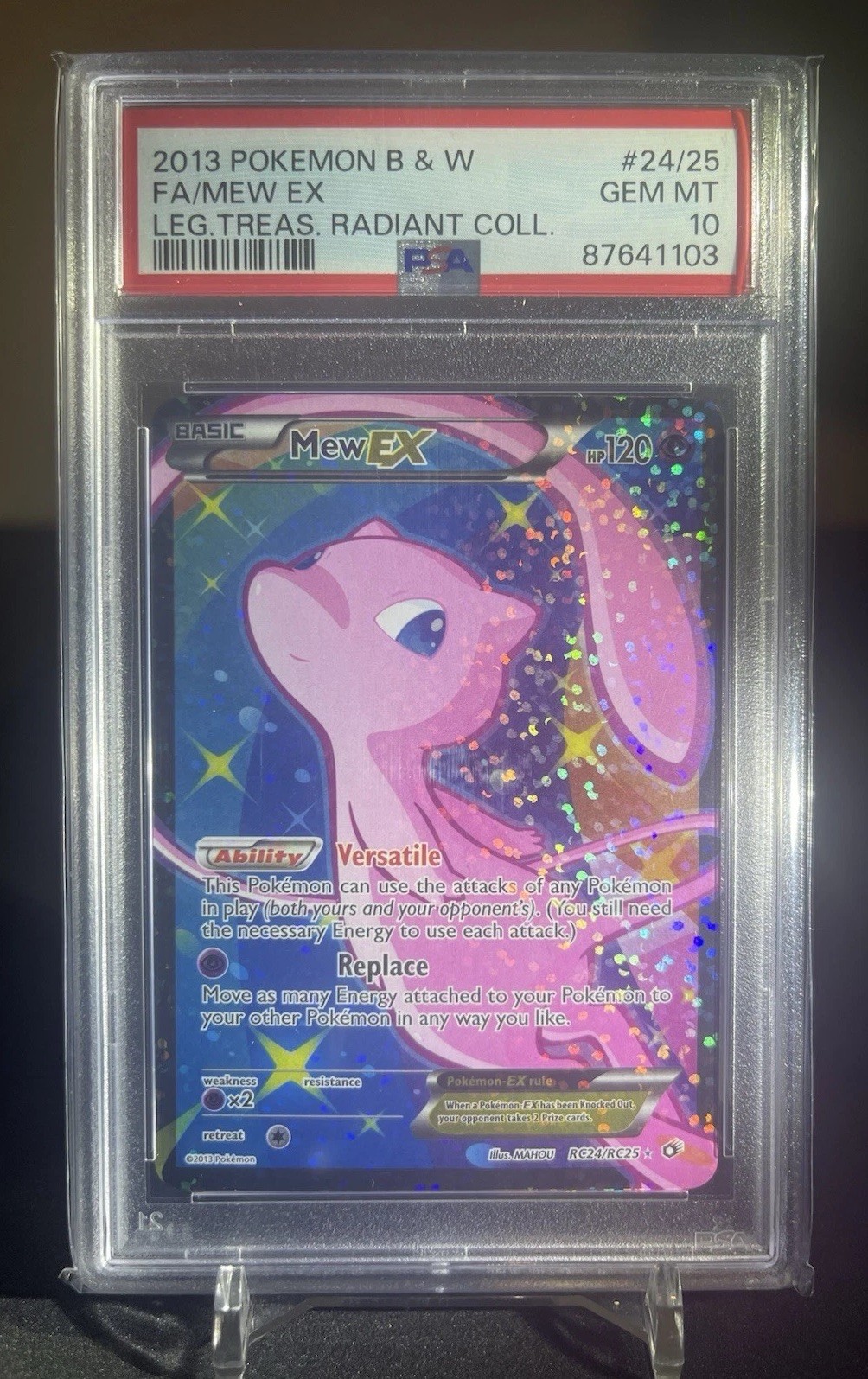 Mew ex 2013 Black & White: Legendary Treasures #RC24/RC25 Radiant ...