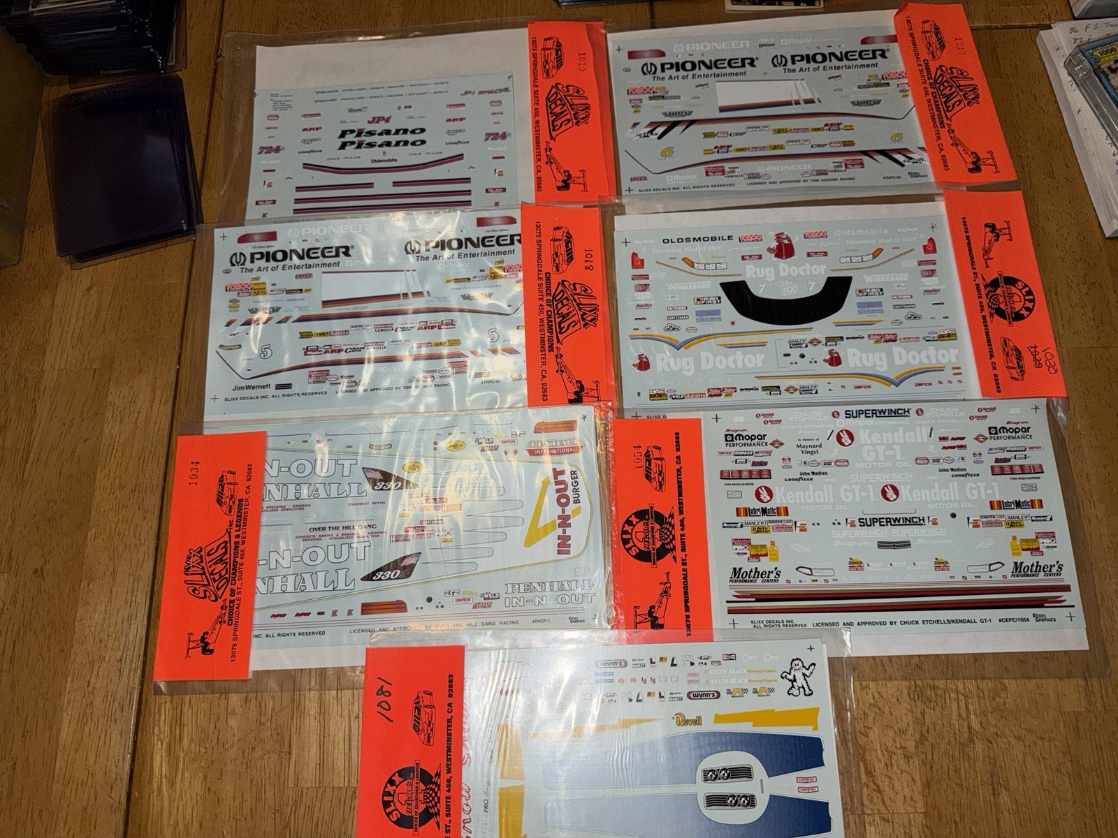 Lot of 21 Different SLIXX NHRA Waterslide Decal Sheets Funny Cars NOS ...