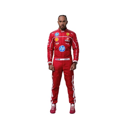 2025 Lewis Hamilton Ferrari F1 Racing Suit Scuderia Go Kart Racewear ...