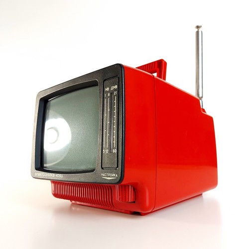 Vintage Mini CRT Tv Space Age Design Television USSR 1970s Red | eBay