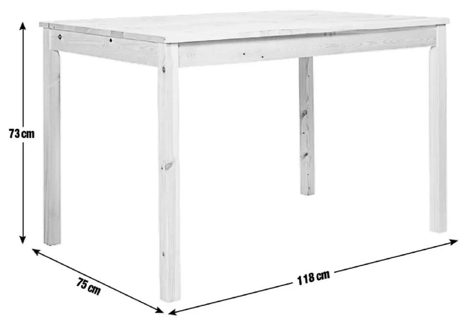 Raye Solid Wood 4 Seater Dining Table - Natural | eBay UK