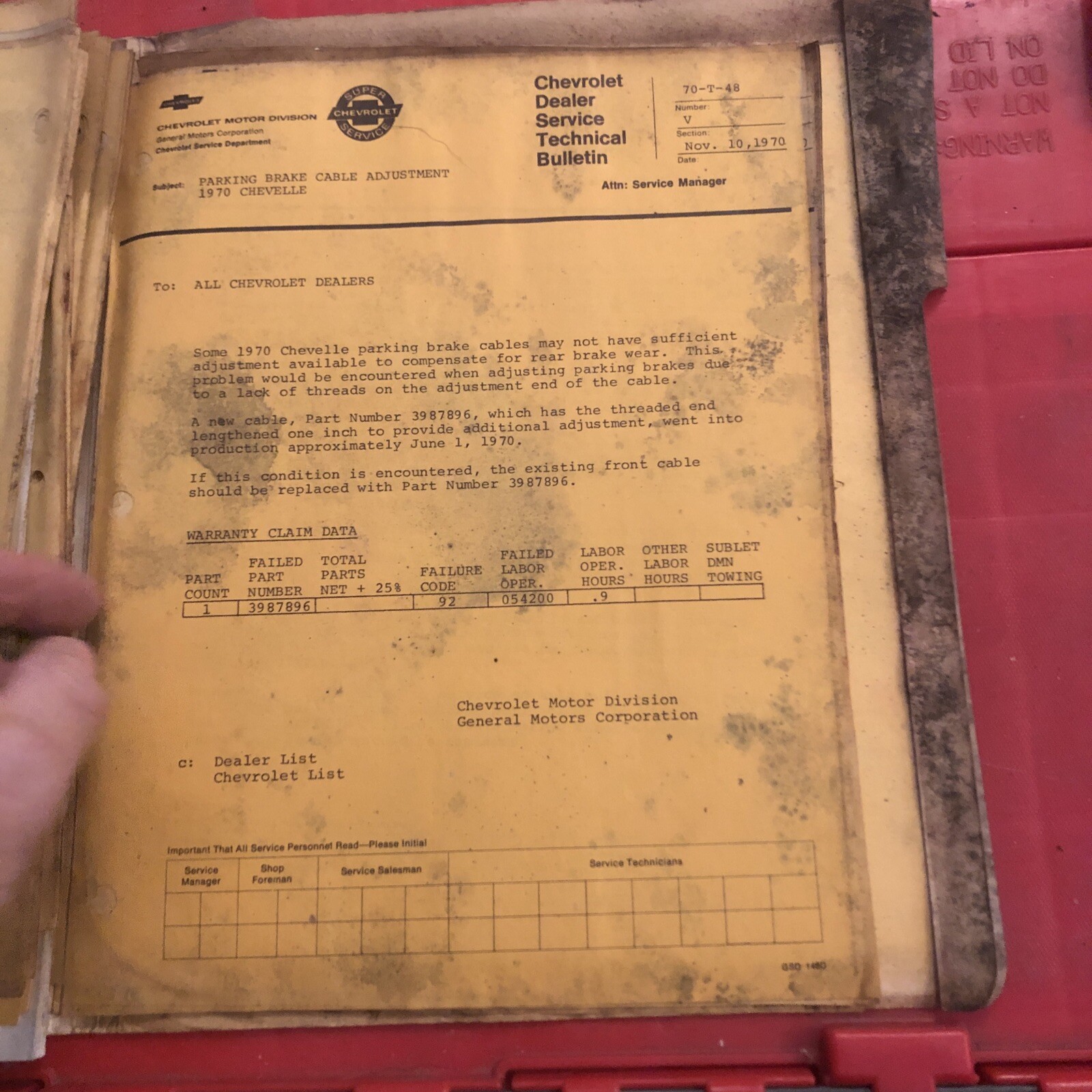 Original 1970 GM Chevrolet Dealer Service Information Bulletins | eBay