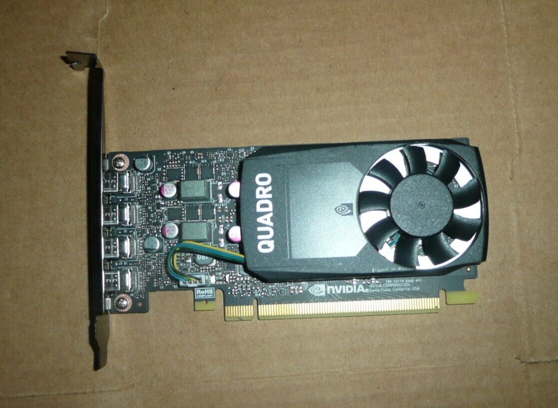 Nvidia Quadro P1000 GDDR5 4GB Quad DisplayPort Video Graphics Card ...