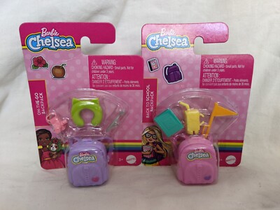 2 BARBIE Chelsea Backpacks Back To School Sleepover On The Go Girl ...