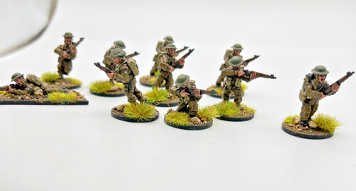 28MM painted WW2 British Infantry unit Bolt Action 1st corps Metal ...