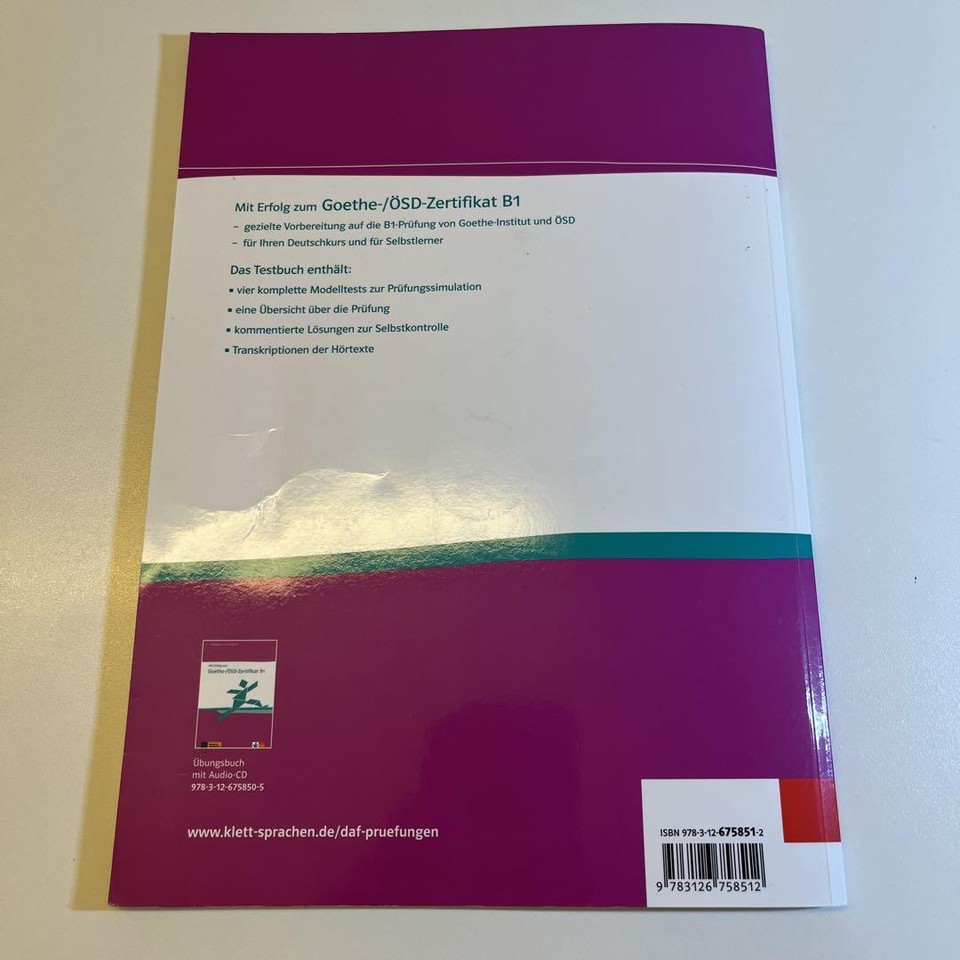 Goethe-/ ÖSD-Zertifikat B1 Testbuch German #YNFFZ1 | eBay