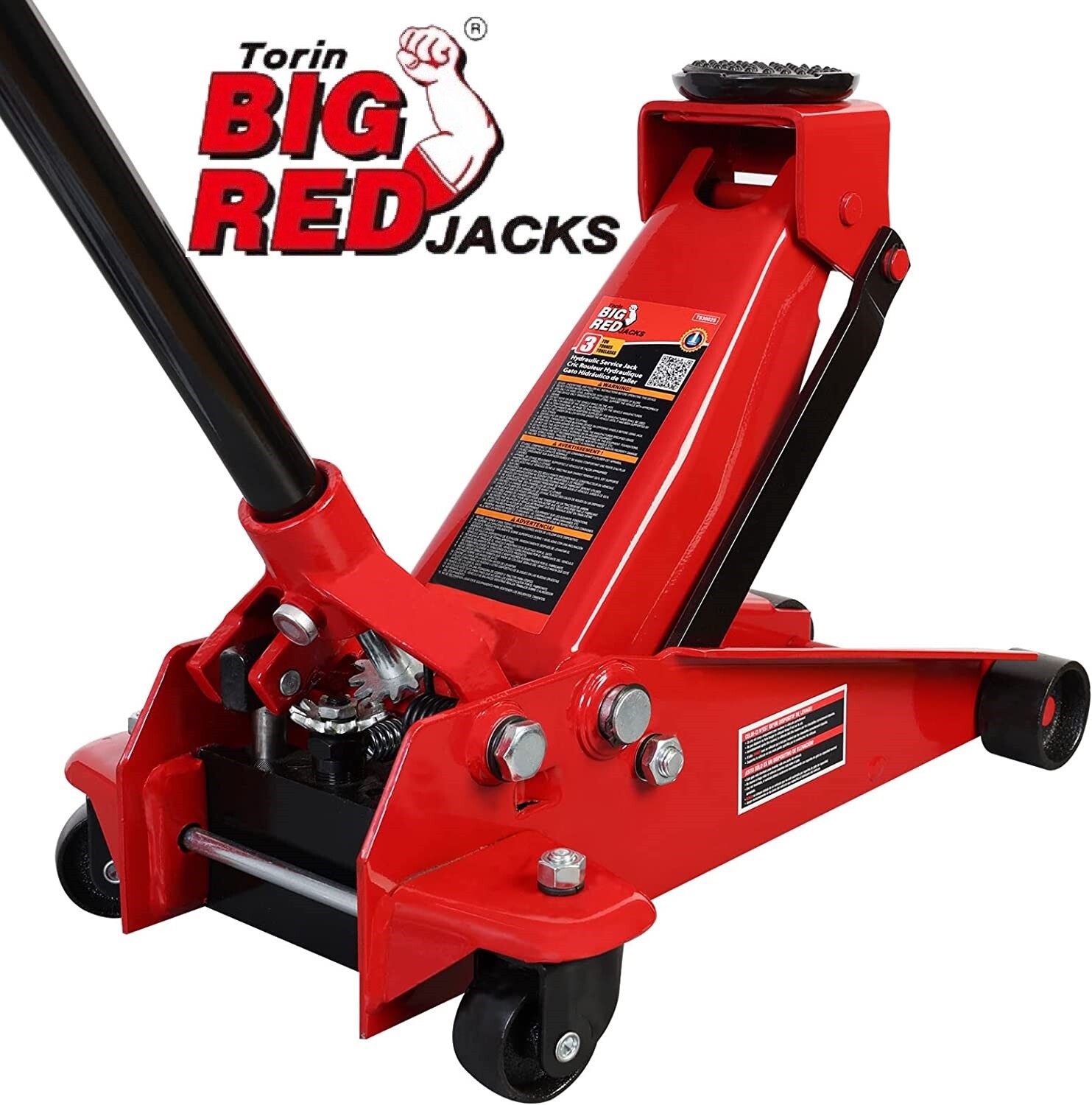 BIG RED 3 Ton Hydraulic Floor Jack with Single Quick Lift Piston Pump ...
