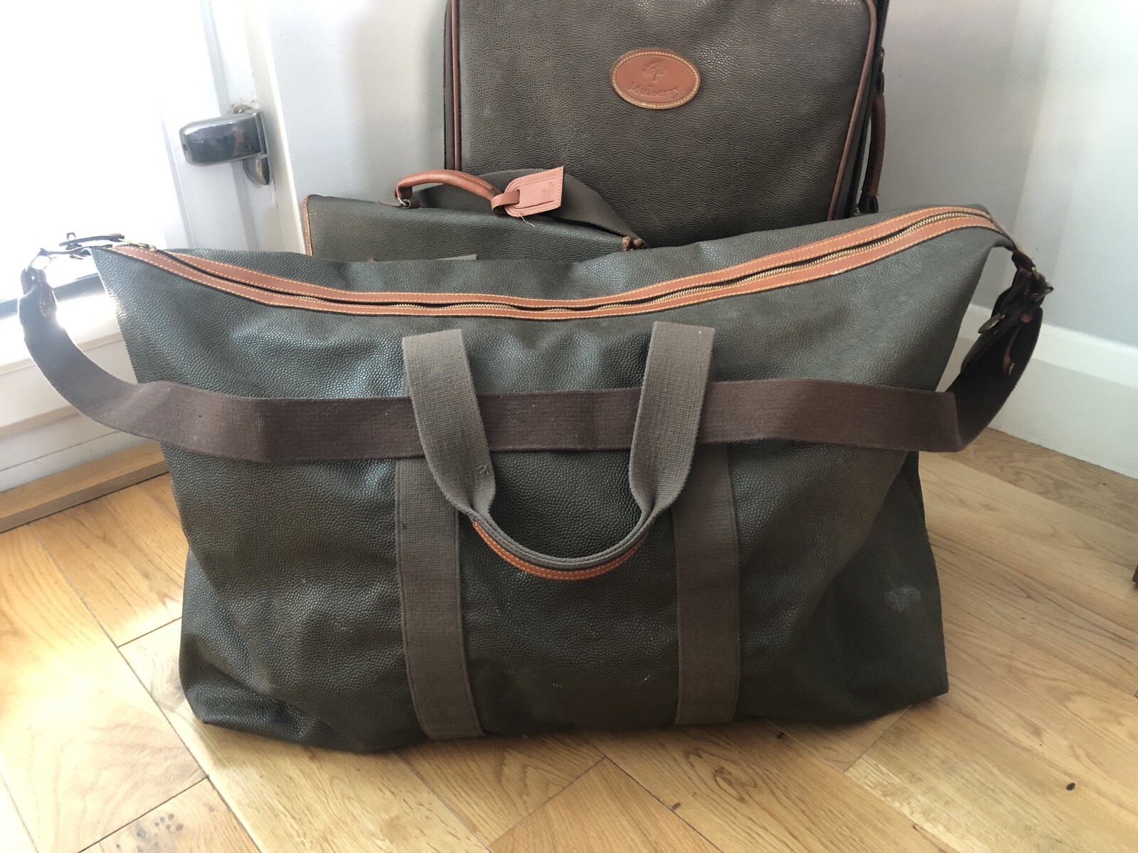 mulberry scotchgrain holdall Luggage Suitcase Briefcase Satchel Clipper ...