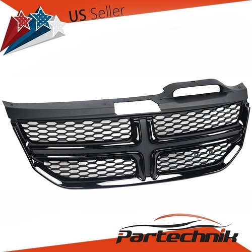 Front Bumper Grille Glossy Black Frame For Dodge Journey 2013-2020 ...