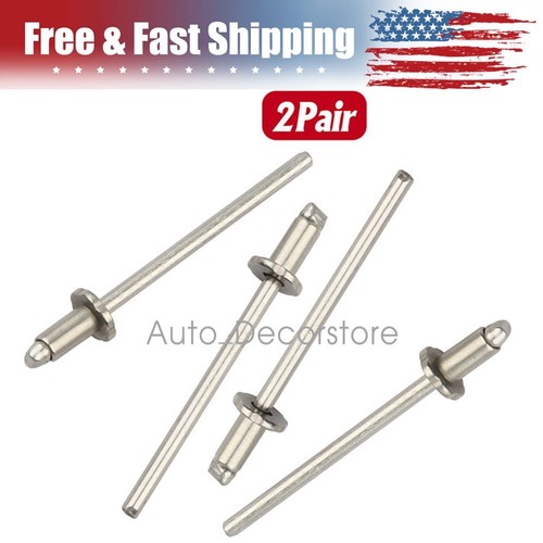 4x Nos Dash Rivets Stainless Steel for GM Ford Chrysler AMC VIN Door ...