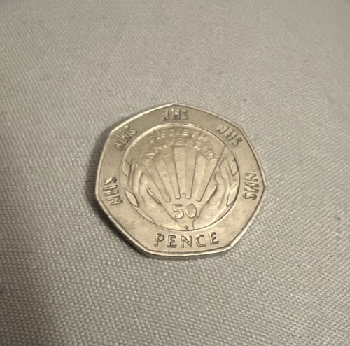 1998 50TH ANNIVERSARY OF THE NHS 50p Fifty Pence Coin Very Rare ...