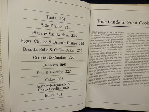 Great American Brand Name Cookbook recipes cook book hard cover vintage ...