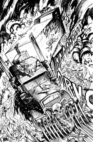 POST MALONE'S BIG RIG #1 DANIEL WARREN JOHNSON 1:25 RI B&W VARIANT ...